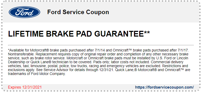 All Coupons - Ford Service Coupon