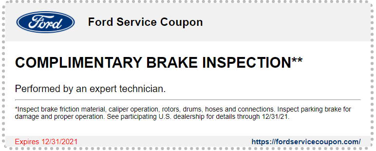 All Coupons - Ford Service Coupon