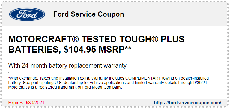 All Coupons - Ford Service Coupon