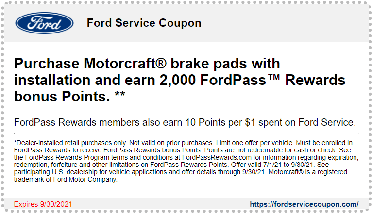 All Coupons - Ford Service Coupon